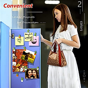 Fridge Magnet, 48 Pcs Refrigerator Magnets for Whiteboard, Cute Magnets Fridge, 6 Different Shaped Cactus Locker Magnets, Strong Fridge Magnets Fun Decorative Magnets for Fridge Kitchen Office