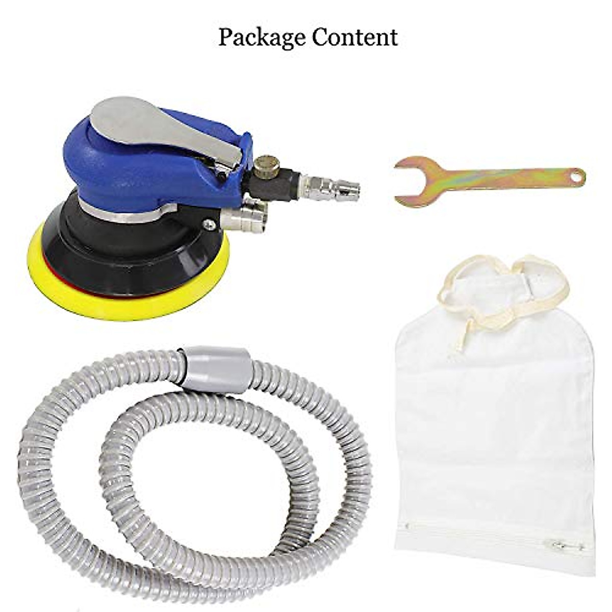 Sutekus 5" Random Orbital Sander Air sander Dual Action Pneumatic Sander Polisher Palm Sander Air Tools