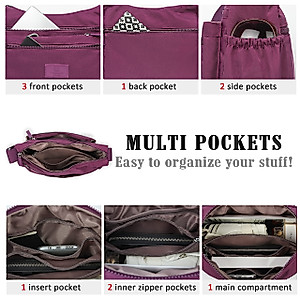 VOLGANIK ROCK Lightweight Crossbody Purses for Women Water Resistant Anti Theft Travel Bag for Women RFID Pocket Shoulder Bag for Women Medium Crossbody Bags