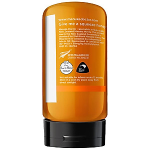 MANUKA DOCTOR - Raw Manuka Honey MGO 30+ SQUEEZY, 100% Pure New Zealand Honey. Certified. Guaranteed. RAW. Non-GMO (10.58 oz)