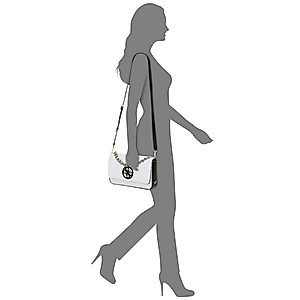 Guess Women's G Lux Denim Quilted Flap-Over Crossbody Handbag