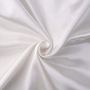 Vagasi White Duvet Cover Set King Size 3 Pieces - Comforter Cover Super Soft with 2 Pillow Shams - Satin Bedding Set Breathable & Smooth with Zipper Closure