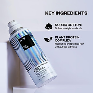 IGK Big Time Volume Hair Mousse | Volume + Thickening + Lightweight Formula | 6.2 oz