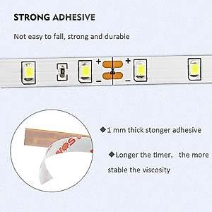 MYPLUS Under Cabinet Led Lighting, 16.4ft LED Strip Lights Kit with Dimmer Control for Kitchen, Cabinet, Shelf, Counter, Bedroom and Décor, Warm White 3000K, 1050LM