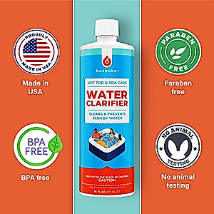 Spa Clarifier | Hot Tub Clarifier to Eliminate Cloudy Water - Spa Water Clarifier for Hot Tub Chemical - Spa Clarifier for Hot Tubs - Spa Clarifier HotTub Owners Rely on for Clear Water (1-Pint)