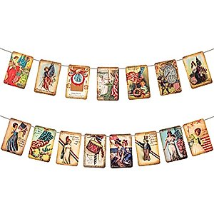 2Pcs Vintage Spring Easter Wooden Pendant Wall Ornaments Banner Easter Party Theme Decoration Anniversary Family and Friends Patriotic Theme Party Decoration Spring Party Decor Easter Birthday Gifts