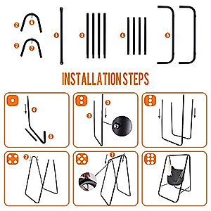 Hammock Chair with Stand - wuyule Heavy Duty Hammock Chair Stand with Hanging Swing Chair, Max Load 330Lbs, Indoor Outdoor Swing Stand Suitable for Room, Yard