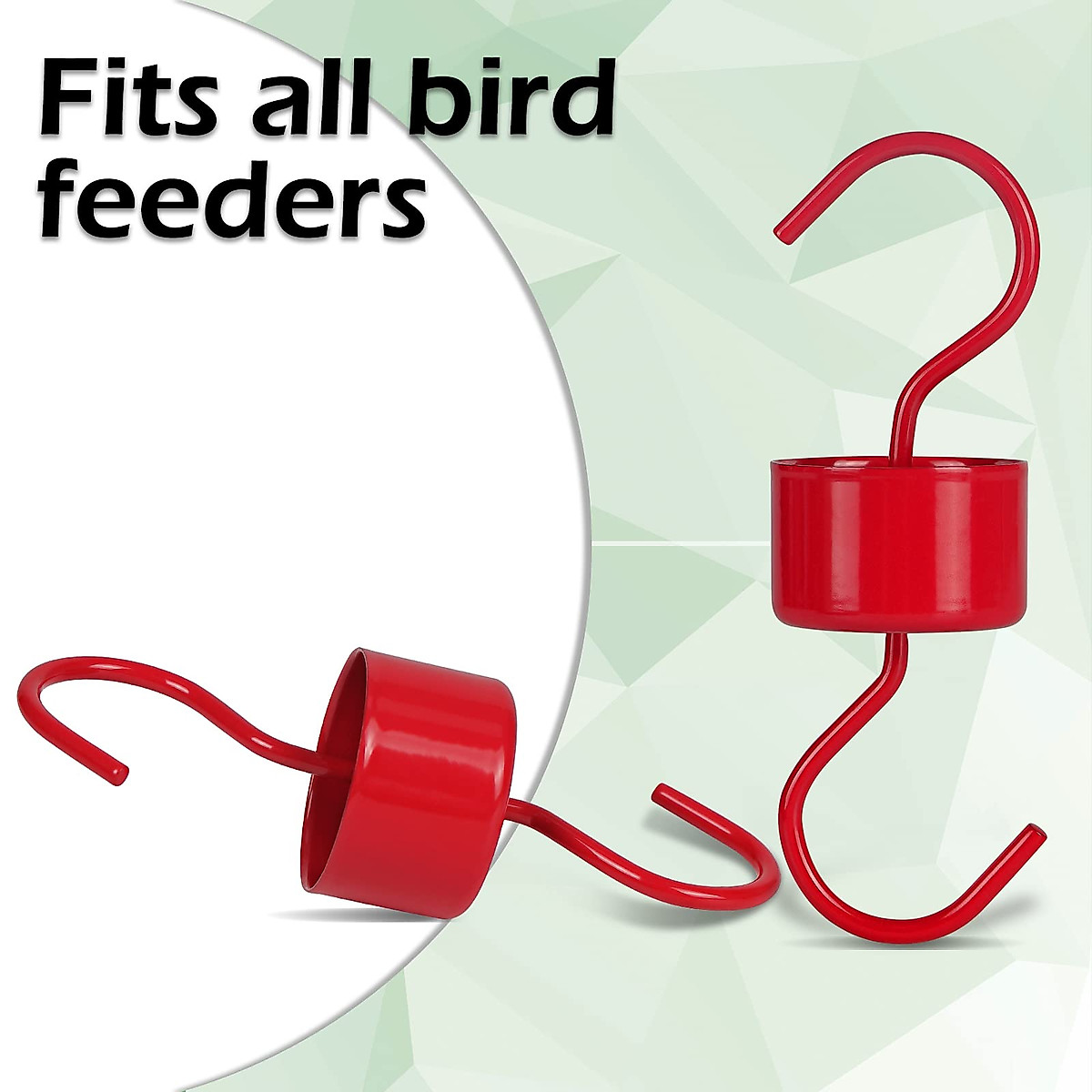 Metal Ant Moat for Hummingbird Feeders, Red Hummingbird Feeder Ant Guard, 3 Hooks with 3 Brushes