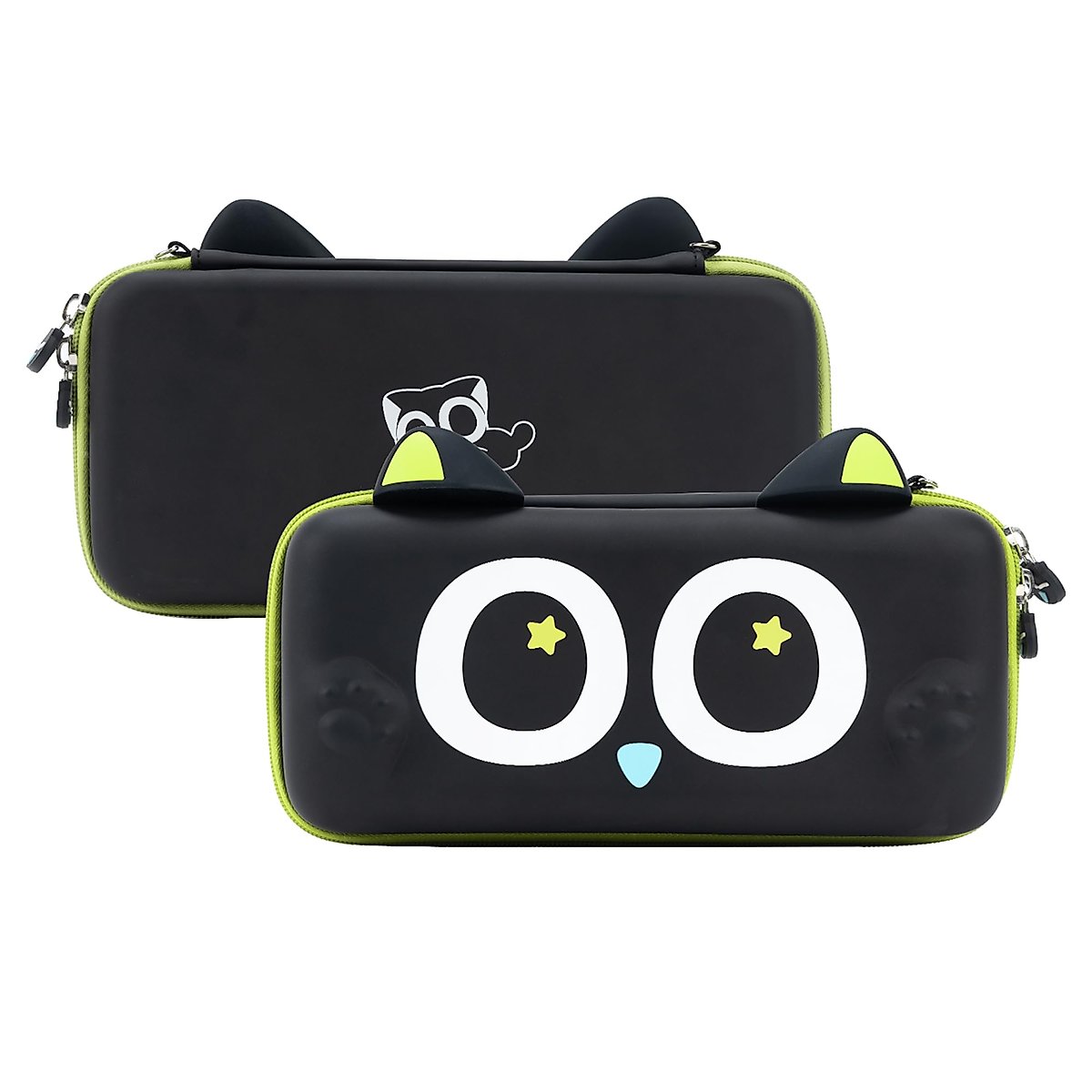 GeekShare Carry Case Compatible with Switch/Switch OLED Large Capacity PU Hardshell Travel Carrying Case fit Switch Console & Game Accessories - Luo Xiaohei