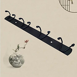 AOLZUNK Coat Rack Wall Mount with 4 Hooks for Hanging Coat, Stainless Steel Coat Hangers Rack Robe Hat Clothes Hook Wall Coat Rack Hooks