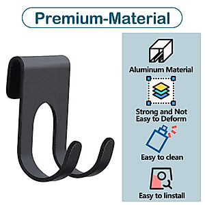 Chaofatchoy Shower Caddy Shelf Basket Rack Hooks Stainless Steel Metal Bathroom Hangers Hanging for Loofah Robe Massage Towel Squeegee Sponge Shower Brush Body Bath Scrub Washcloth Luffa Razor 2 Pack