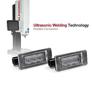 LED License Plate Lights Compatible w/ 2019-2021 Ni-ssan Altima Versa Sentra Rogue, OEM Led Number Lamps Replacement Canbus Error Free 6000K Xenon White Led Rear Tag Light Kit Assembly