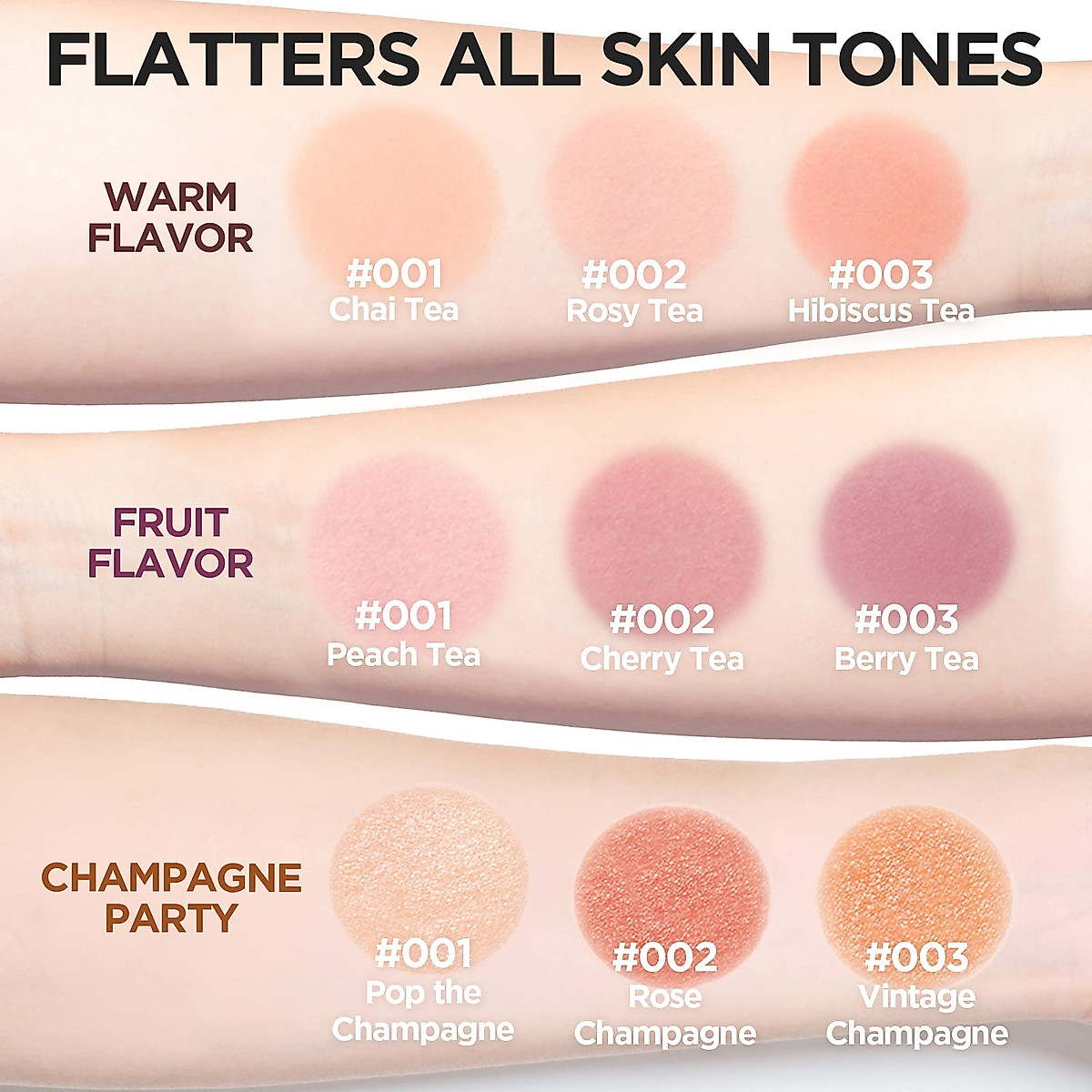 I'm Meme Palette - Afternoon Tea Blusher | Fruit Flavor for Cheek, Soft Pink, Peach, Lavender, 3 Shades Palette, Matte Powder Blush for Face & Cheeks, For All Skin Tones, 0.4oz