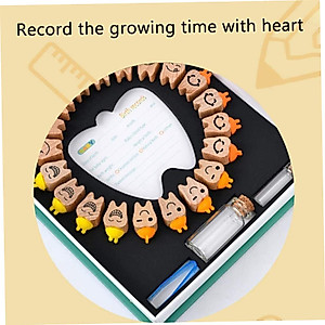 KUYYFDS Tooth Box, Wooden Baby Teeth Saving Box with Tweezers Storage Collection Boy Girl Souvenir Case Infant Kid for Children Keepsake Memory Box Gift Teeth Boxes