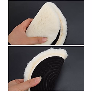 SiMaXuanCar Wool Polishing Pad 5 inch Velcro Polishing Pad for Drill Buffer Attachment with M14 Drill Adapter