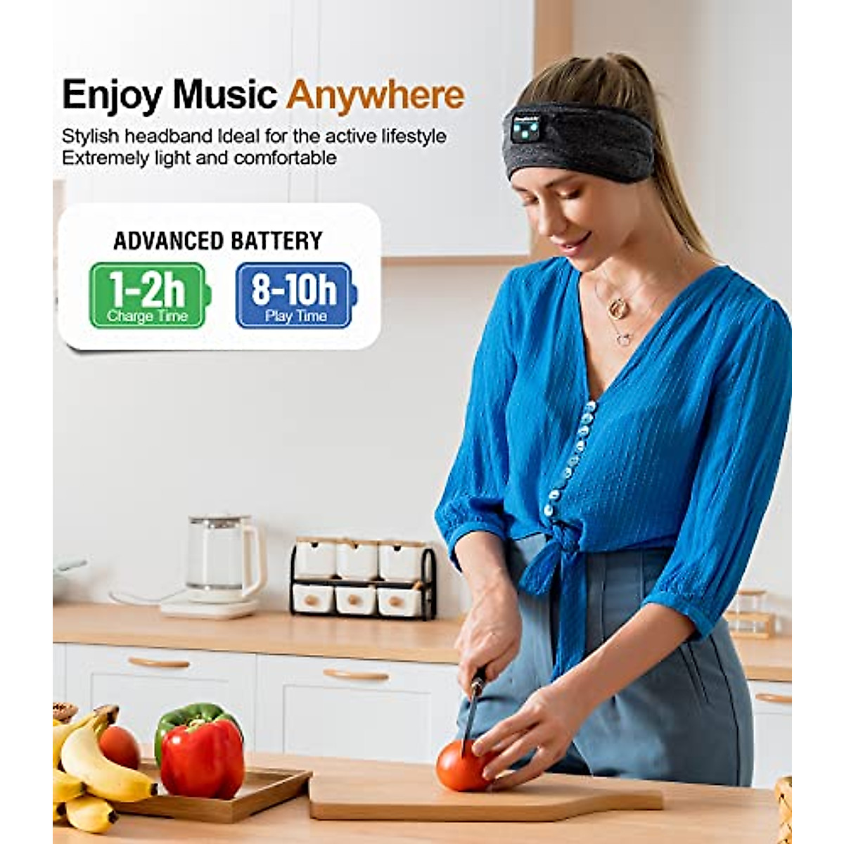 Sleep Headphones, Sleep Headphones for Side Sleepers - Noise Cancelling Headphones for Sleeping, Joseche Sports Sleeping Headphones Headband for Insomnia Nuit Travel, Gift for Women Men Mom Dad