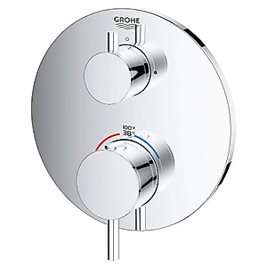 GROHE 24151003 Atrio Dual Function 2-Handle Thermostatic Trim, Starlight Chrome
