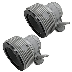 Intex 29061E Type B Pool Clamp on Fittings Converter Pool Accessory, Gray
