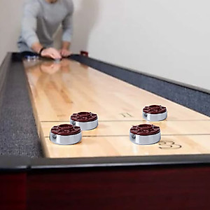 GSE 2-1/8" (54 mm) Shuffleboard Pucks Set of 8 for Shuffleboard Table Accessories(Chrome, 2-1/8")