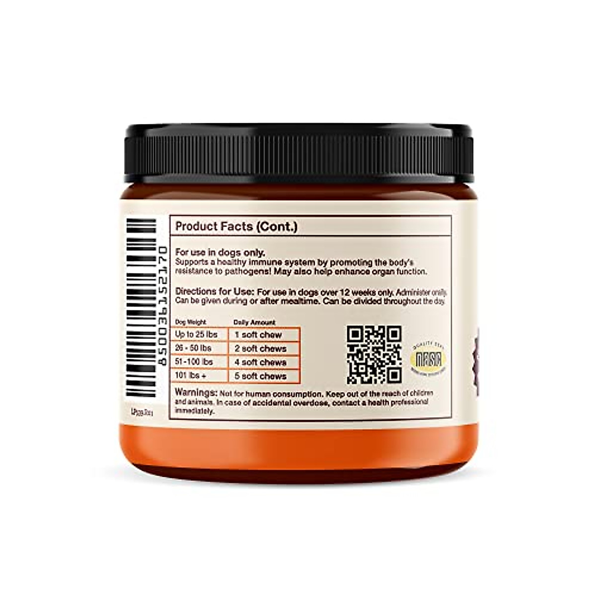 Hemp Well Immune + Allergy Support Dog Soft Chews with Functional Mushrooms and Hemp - 60 Count, Dog Allergy Relief, Itch Relief for Dogs - Dog Vitamins and Supplements for Digestive and Skin Support