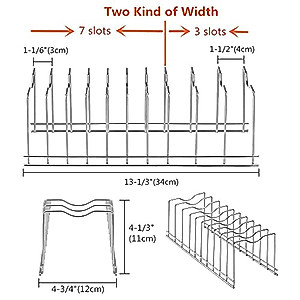 Dish Drying Rack with Stainless Steel Utensil Holder Large Dish Rack Drainer Lid Organizer Plate Drying Rack, Lid Holder Kitchen Pot Lid Rack Holder
