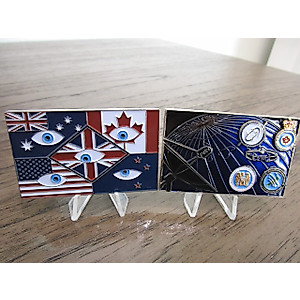 Lot of 3 Intelligence Challenge Coins NGA IC FVEY NSA Five Eyes Intelligence Community Grim Reaper National Geospatial Agency