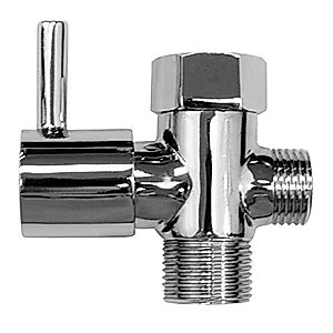 LUXE Metal T-adapter with Shut-off Valve, 3-way Tee Connector, Chrome Finish, for LUXE NEO Bidets