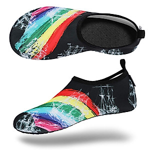 VIFUUR Water Sports Unisex Shoes Black/Red/Yellow - 7.5-8.5 W US / 6-7 M US (38-39)