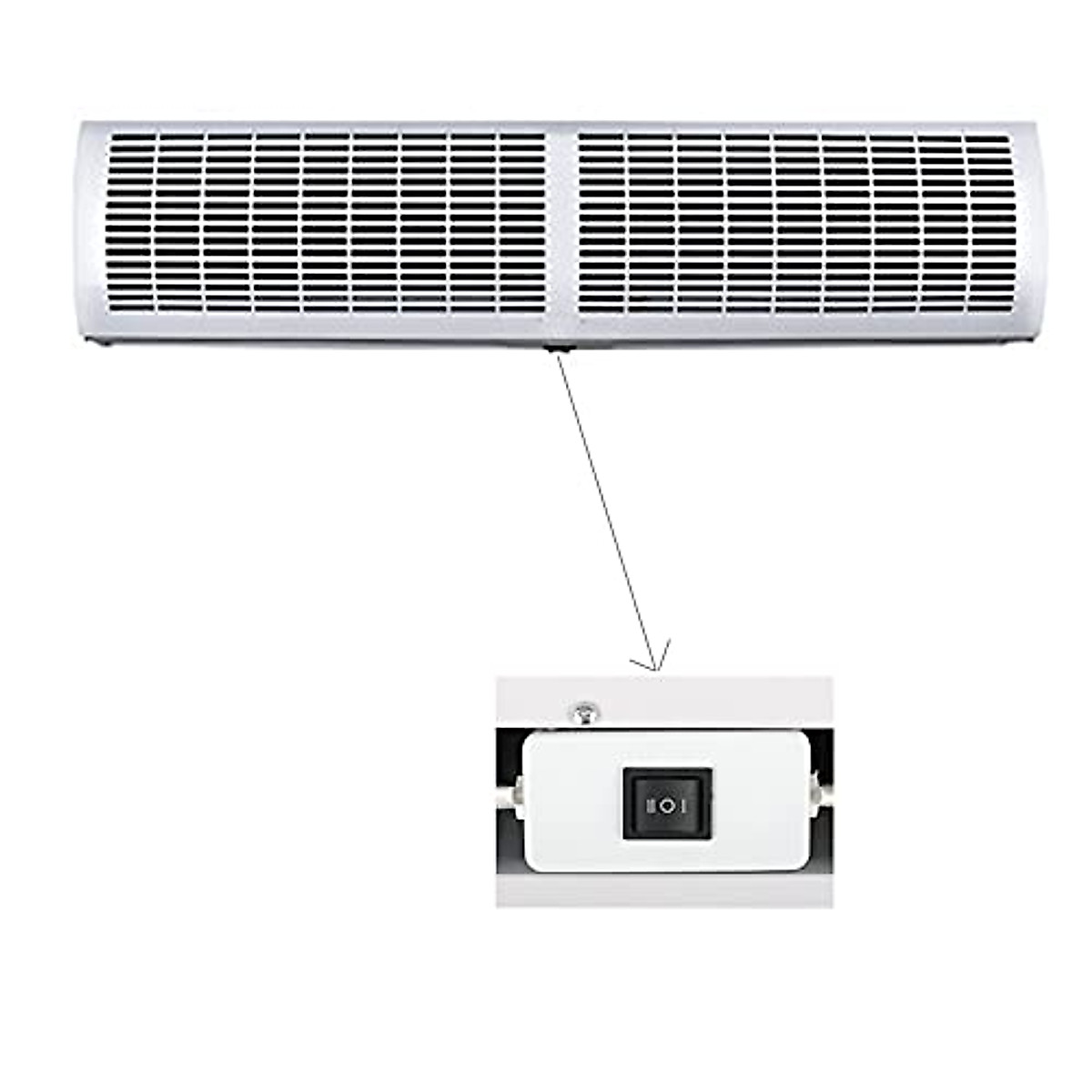 Lamps Door Hanging Air Curtain, Low Noise, Remote Control, Dustproof, Anti-Odor, Fresh Air (Size : 60")