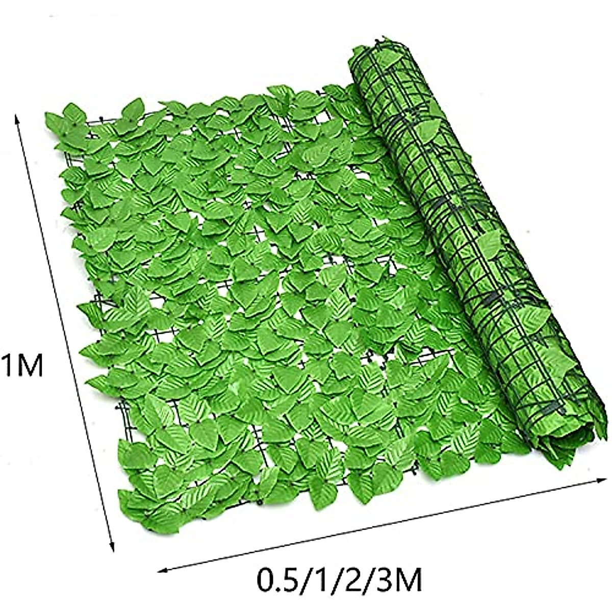 Expandable Faux Privacy Fence Artificial Ivy Leaf Hedge Roll Privacy Screen | Artificial Hedges Fence,Faux Ivy Vine Leaf Decoration UV Fade Protected for Balcony Patio (Size : 1×0.5m)