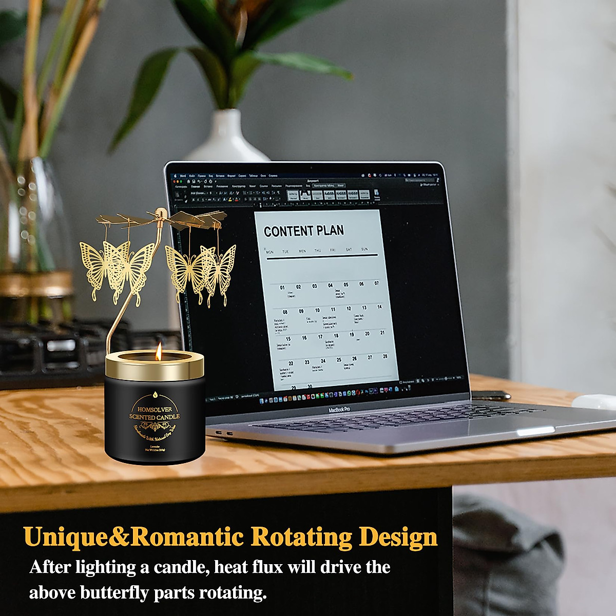 Birthday Gifts for Women, Butterfly Candle Gifts for Women, Best Friend Birthday Gifts for Women, Funny Birthday Gifts for Women, Unique Butterfly Rotatable Scented Candles Birthday Gifts for Women