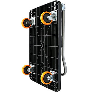 Generic Handling Vehicle Flatbed Truck Folding Push Cart Dolly Moving Platform Hand Truck for Easy Storage and 360 Degree Swivel Wheels, 72X46CM, Black