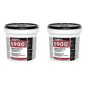 ROBERTS 5900-1 Ceramic Tile Adhesive, 1 Gallon, 128 Fl Oz (Pack of 2)