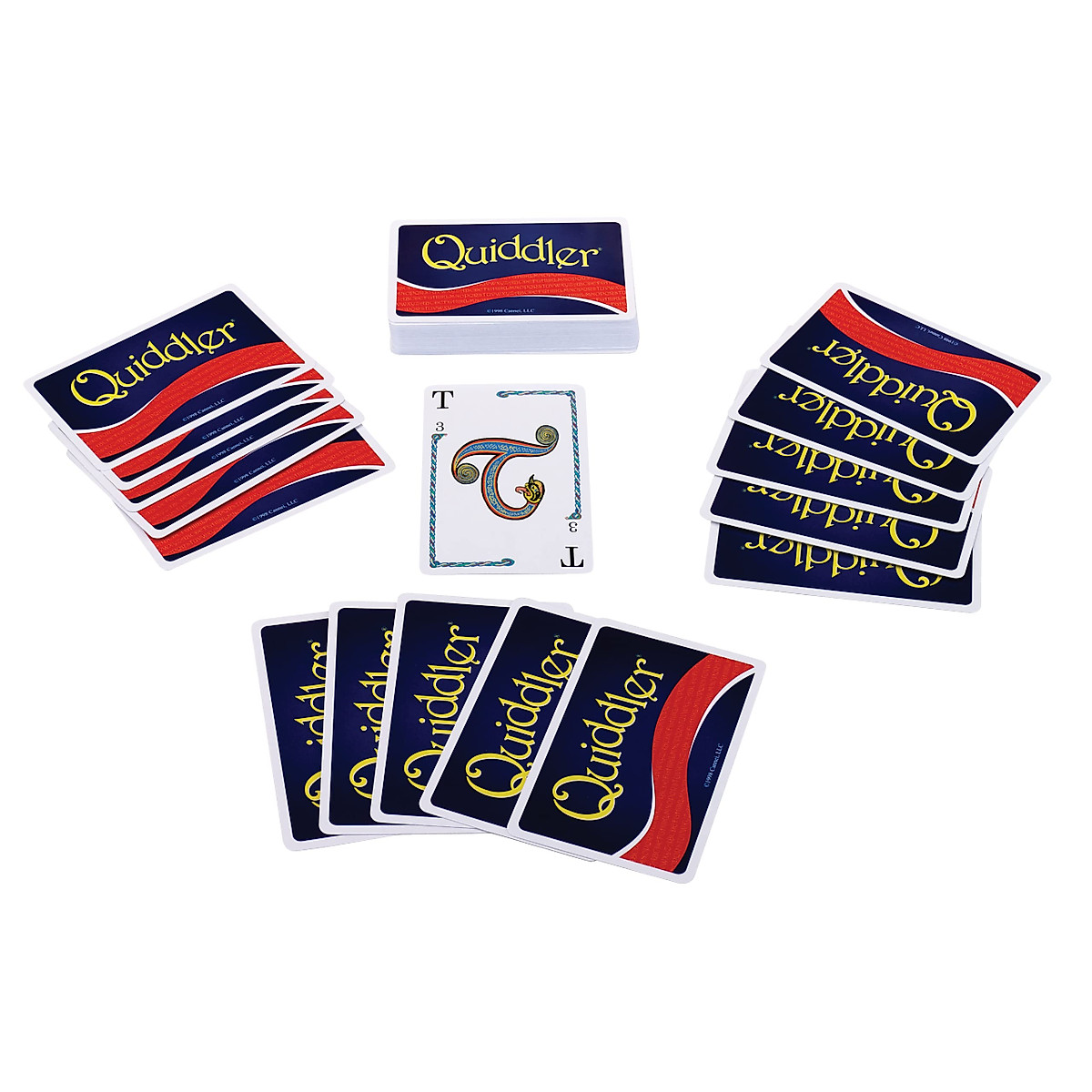 Quiddler — Card Game — Make Short Words With Cards to Win — For Family Game Nights — Ages 8+