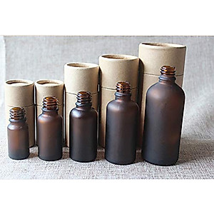 Empty Kraft Paper Jar Tube Cardboard Boxes,Essential Oil Bottle Packaging Box Gift Paper Tube Packing Box With Lid Round Paper Cardboard Boxes,5pcs (20ML)