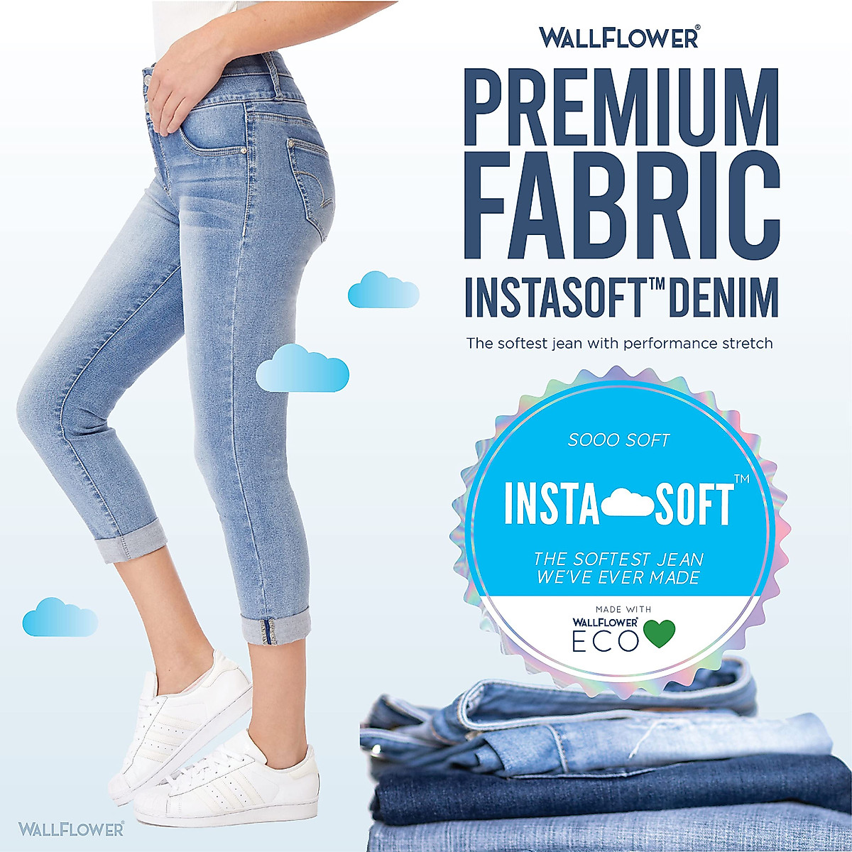 WallFlower Women's Ultra Crop Mid-Rise Insta Soft Juniors (Standard and Plus), Florence, 9