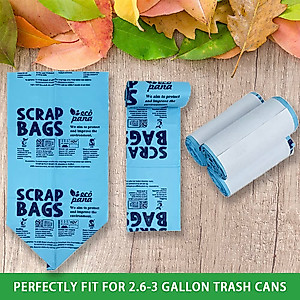 Ecopana 2.6 Gallon Compostable Bags(120 counts), 9.84 Liter, Extra Trick 0.71 Mil, Samll Kitchen Food Waste Bags, 100% Compostable, Certified US BPI ASTM D6400, HOME Compost & AS5810