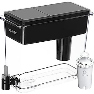 Brita XL 27 Cup Dispenser with 1 Standard Filter, Made without BPA, UltraMax, Black (Package May Vary)