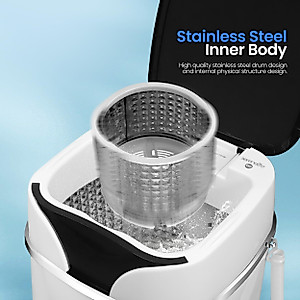 SereneLife PUCWM200 Portable Machine Full-Automatic Compact Washer with Washing Programs Ideal for RV, Dorm, Apartment (White)