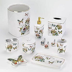 Avanti Linens - Vanity Tray, Countertop Décor, Multipurpose, Home Décor, Butterfly Inspired Bathroom Décor (Butterfly Garden Collection)