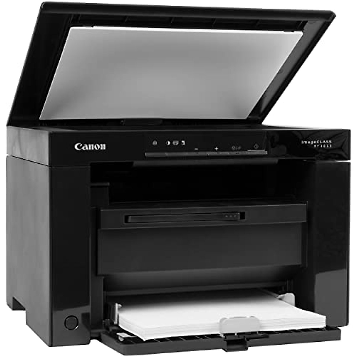 Canon imageCLASS MF3010 All-in-One Wired Monochrome Laser Printer with USB Connectivity, Black - LCD Display, Print Scan Copy - 19 ppm, 600 x 600 dpi, 150-sheet Paper Cassette
