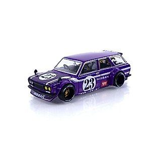 Datsun KAIDO 510 Wagon Carbon Fiber V1 Purple Kaido House 1/64 Diecast Model Car True Scale Miniatures KHMG062