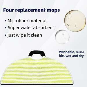 SACLMD RV2610WA AV2610WA Microfiber Vacuum Mop Replacement Pad, Shark Compatible RV2610 WA RV2620WA RV2410WD AV2610WA AI Ultra 2-in-1 Robot Vacuum Cleaner Set, 15-Piece Set, green, SDJ0502