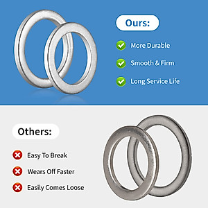 Rear Differential Fill & Drain Plug Gaskets Crush Washers Seals Rings Compatible with Hon da Accord Acura Civic Ridgeline Odyssey CRV CR-V Pilot Fit Element, for The Part# 94109-20000 90471-PX4-000