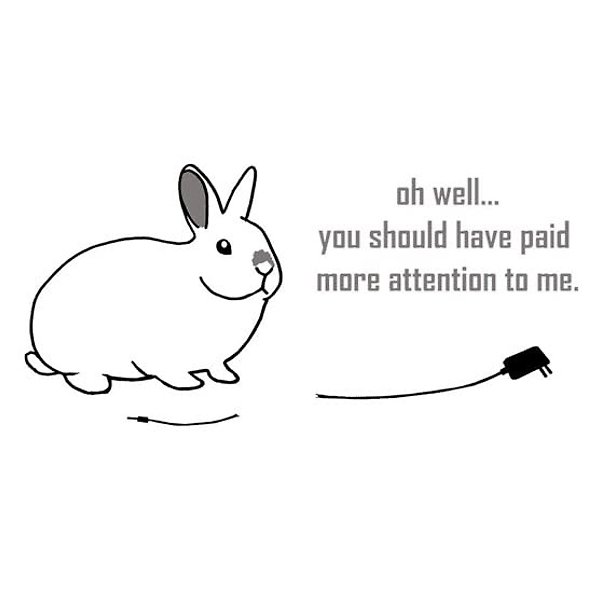 CafePress Oh Well. (Bunnies Chew Cabl Mug Ceramic Coffee Mug, Tea Cup 11 oz