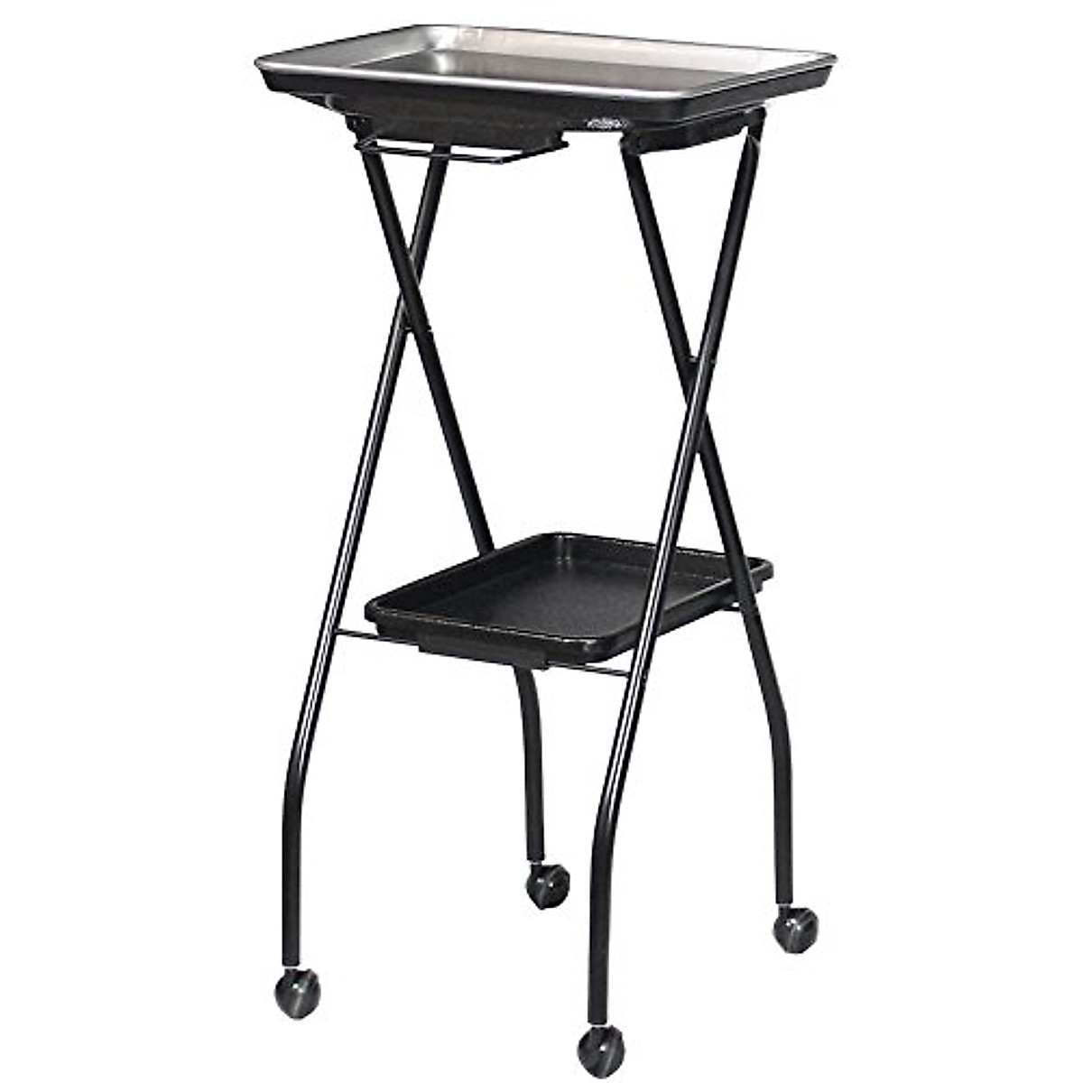 FT59-A Fold-A-Way Coloring Service Cart w/Stain Resistant Aluminum Tray