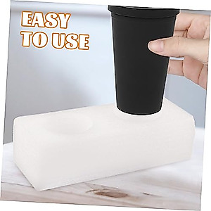 YARNOW 2pcs Takeaway Cup Holder Pool Drink Floats Beverage Packing Stand Cup Holders for Drinks Takeout Holder Foam Pool Floats Takeout Cup Carrier Water Cup Epe Pearl Cotton Coffee White