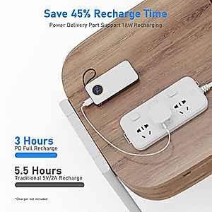 LJEHC Small Portable Charger 10000mAh,22.5W Fast Charging Power Bank Built in Cable,Ultra Compact USB C Phone External Battery Pack for iPhone iPad Samsung LG Android Cellphone