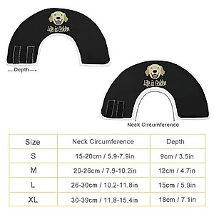 Life is Golden (Golden Retriever) Comfortable Dog Cone Cat Collar Adjustable Prevent from Licking Wounds XL