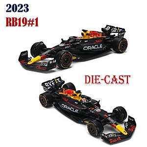 HTLNUZD Bburago 1:43 New 2023 F1Champion Racing F1RB19#1 Alloy Car Formula 1/43 NO.1 Verstappen for Red Bull Die cast Model Collection Gift (Acrylic Box Version RB19#1)